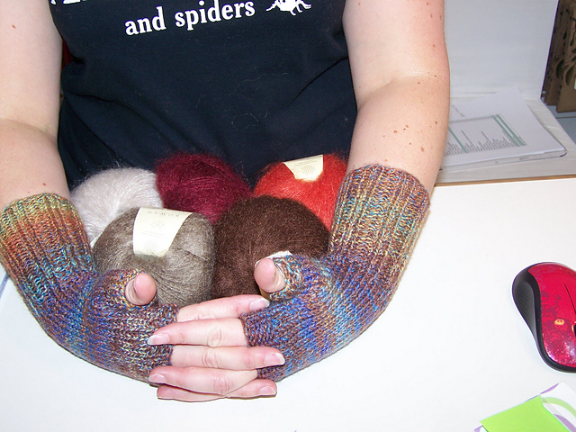 Ravelry: Fingerless Sock Mittens pattern by Helen Bingham