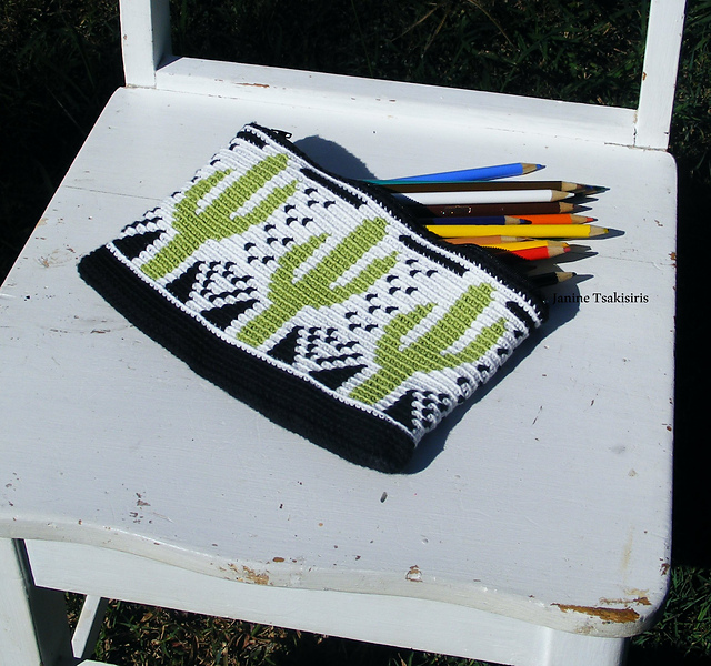 Ravelry: Cactus Pouch pattern by Janine Tsakisiris