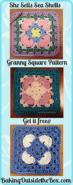 Ravelry: She Sells Sea Shells Granny Square pattern by Laura Hickman