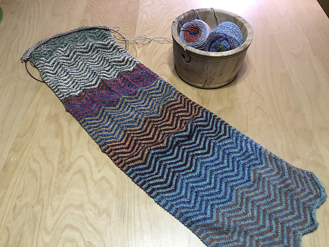 Ravelry: Crazy Jaywalker Scarf pattern by Heather Larsen