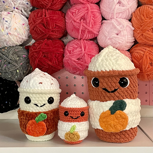 Ravelry: Pumpkin Spice Latte Plushie pattern by Amber Markham