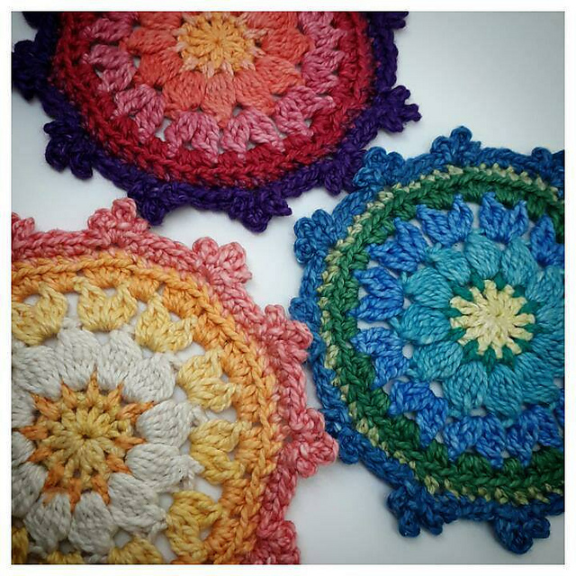 Ravelry: Rainbow Coaster pattern by Hooked on Sunshine