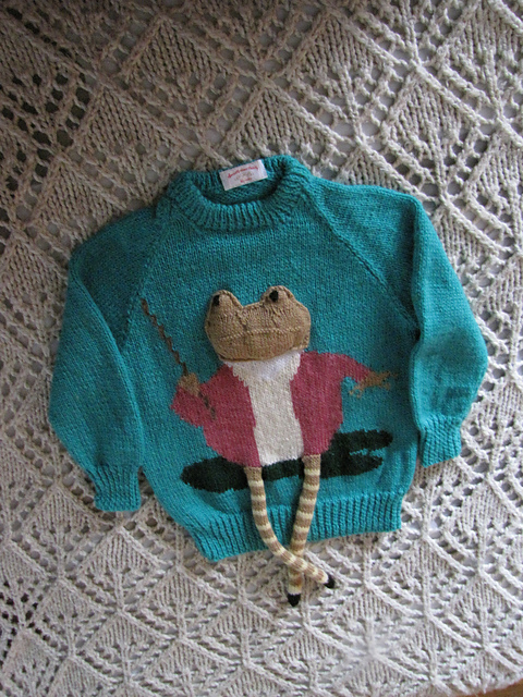 Ravelry: Mr. Jeremy Fisher sweater pattern by Pat Menchini