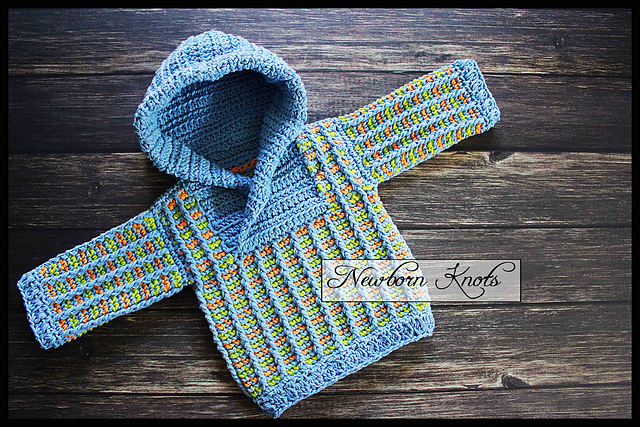 Ravelry: Tri-Color Shawl Collar Hooded Sweater. #66 pattern by Amanda ...