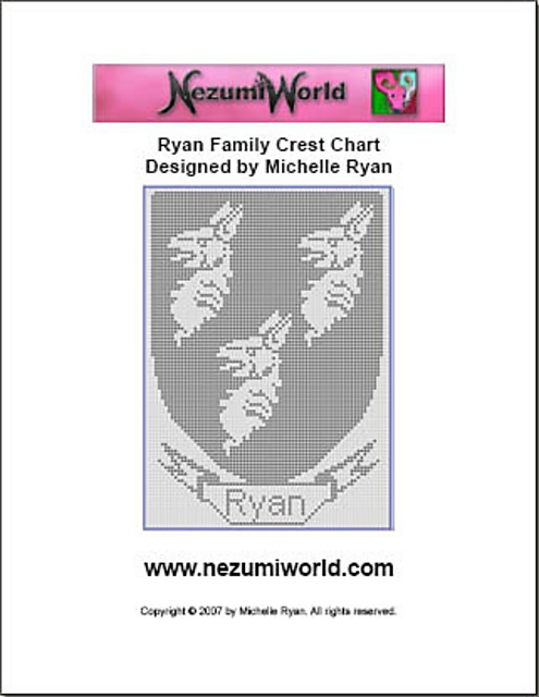 Ravelry: Ryan Family Crest Chart pattern by Michelle Ryan