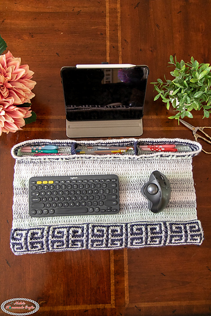 Ravelry: Mosaic Keyboard Wrist Cushion Storage pattern by Nicole Riley