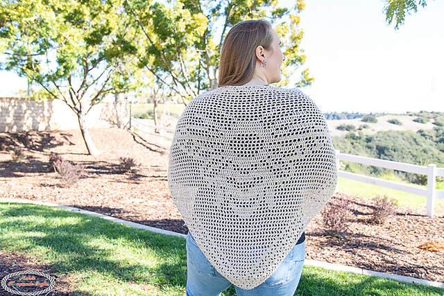 Ravelry: Bee Filet Crochet Shawl pattern by Nicole Riley