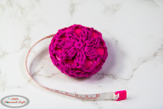 Ravelry: Lacy Flower Measuring Tape Cover pattern by Nicole Riley