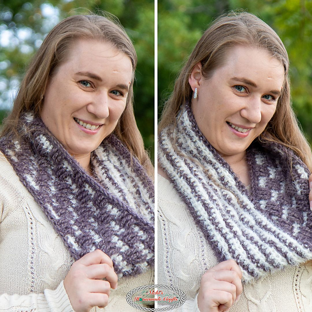 Ravelry: Striped Brick Reversible Cowl pattern by Nicole Riley