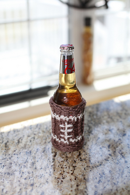 Ravelry: Rustic Football Themed Beer Cozy pattern by Nicole F. Cox