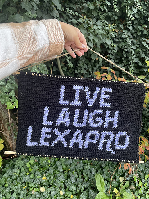 Ravelry: Live laugh lexapro tapestry pattern by Nicole Anton