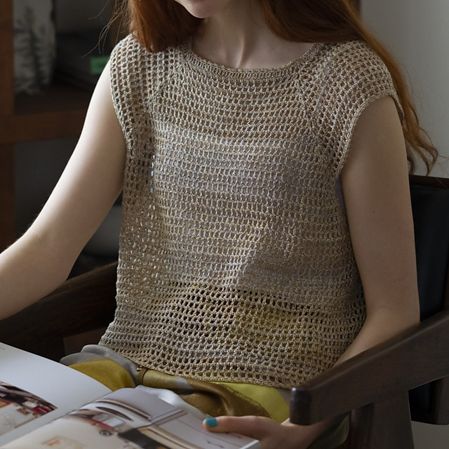 Ravelry: O Mesh top pattern by Puppy (Daidoh International, Ltd.)