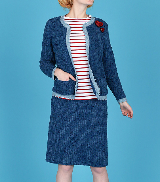 Ravelry: Blue Jacket and Skirt pattern by Shinko Ota (大田 真子)