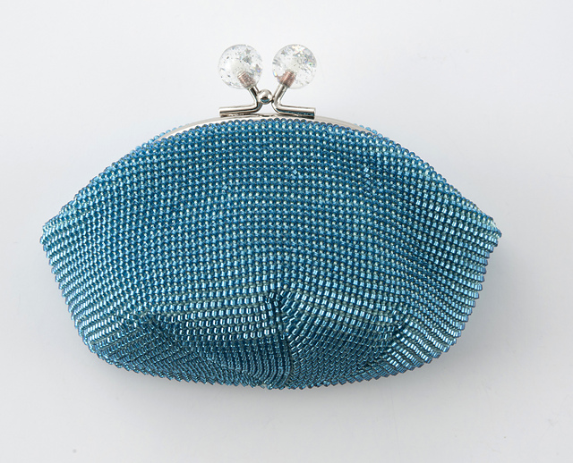 Ravelry: Blue Glittery Coin Purse pattern by Kaoru Matsumoto(松本かおる）