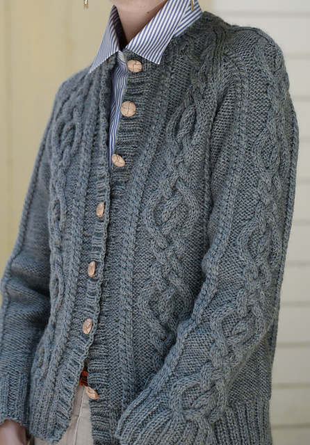 Ravelry: #7 Aran Cardigan pattern by Puppy (Daidoh International, Ltd.)