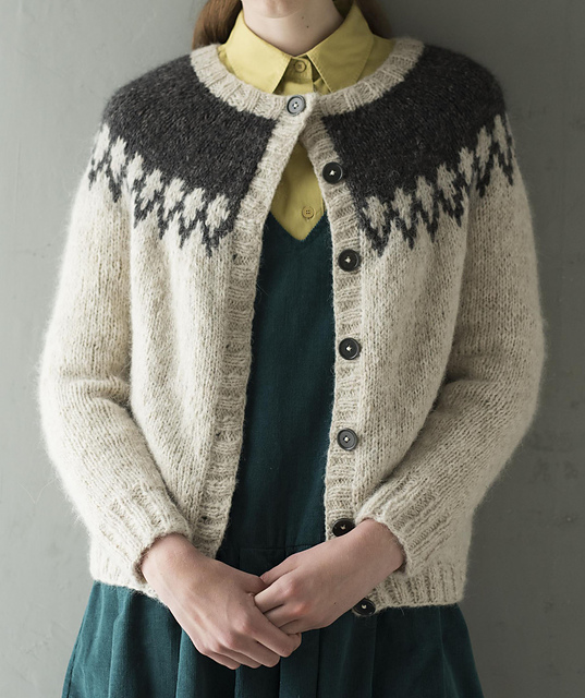 Ravelry: P.127 Circular Yoke Cardigan pattern by Yoko Hatta (風工房)