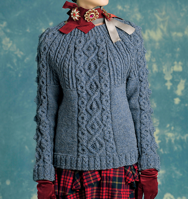 Ravelry: p14 aran yoke jumper pattern by Mayumi Kawai (河合真弓)