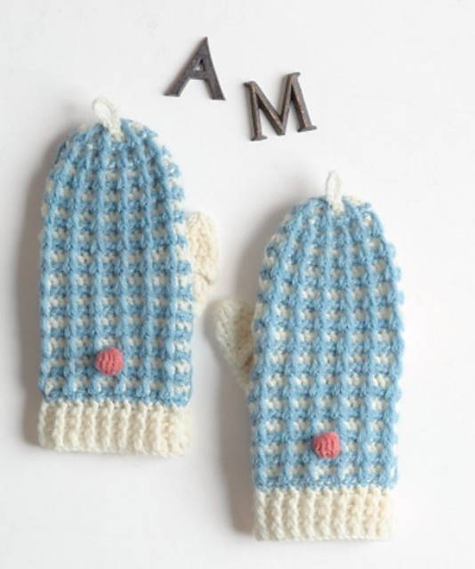 Ravelry: 9,10 Waffle Mittens pattern by Mai Ikegami (池上 舞)