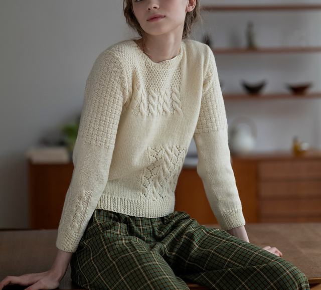 Ravelry: #07 Textured sweater pattern by Puppy (Daidoh International, Ltd.)