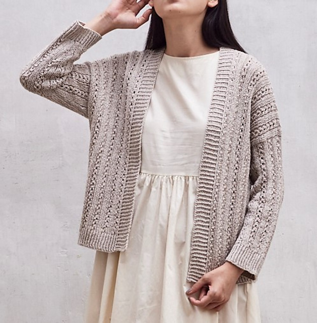 Ravelry: #15 Silk & Linen Cardigan pattern by Yoko Hatta (風工房)