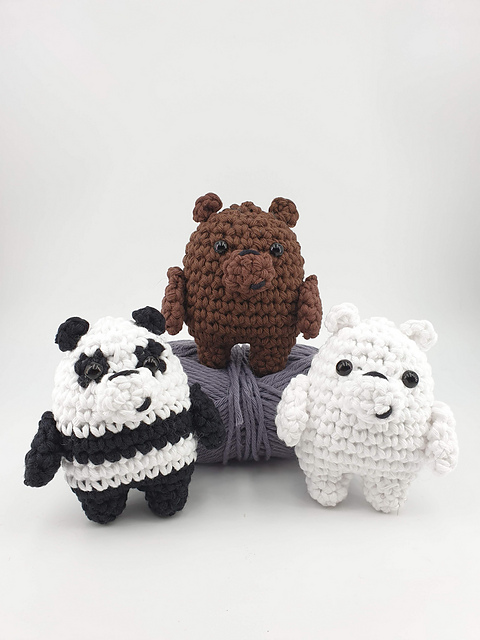 Ravelry: The Wee We Bare Bears pattern by Ninja Cat Crafts