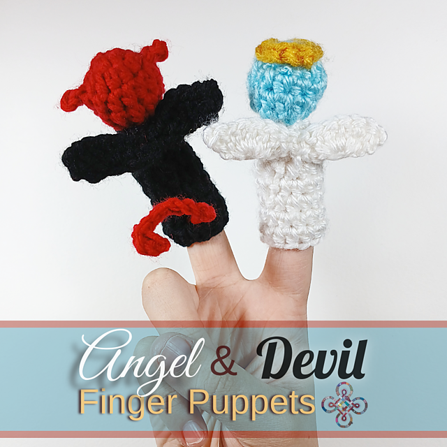 Ravelry: Angel and Devil FINGER PUPPETS pattern by Noetic Arts