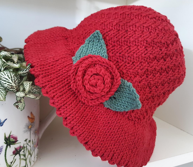 Ravelry: Rainbow Red Sun Hat pattern by Janet Stimson