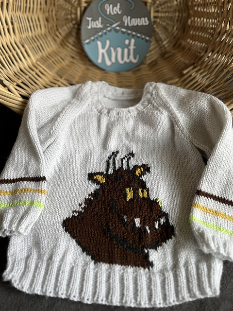Ravelry: Gruffalo Toddler Sweater pattern by Not Just Nana’s Knit