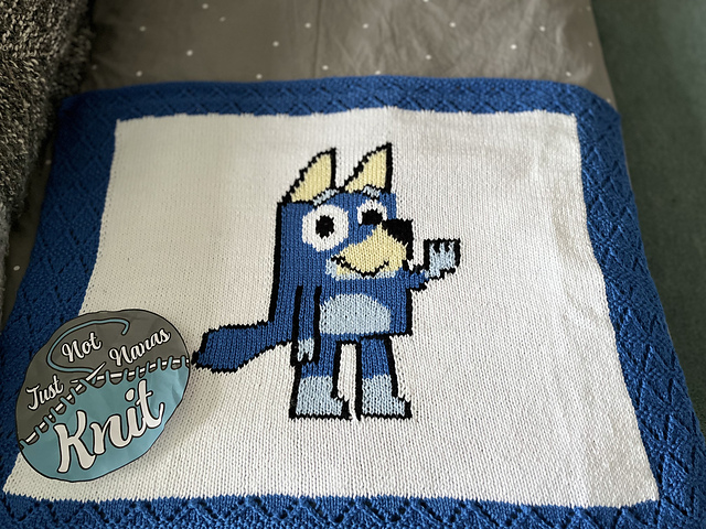 Ravelry: Bluey baby blanket pattern by Not Just Nana’s Knit