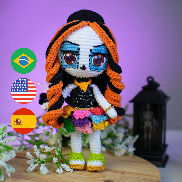Ravelry: Monster High Skelita Calaveras pattern by Thamires Kaled