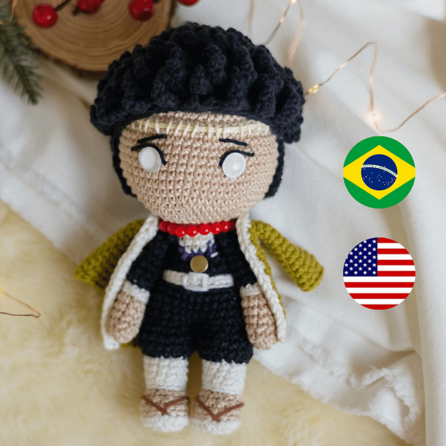 Ravelry: Gyomei Himejima Amigurumi pattern by Thamires Kaled