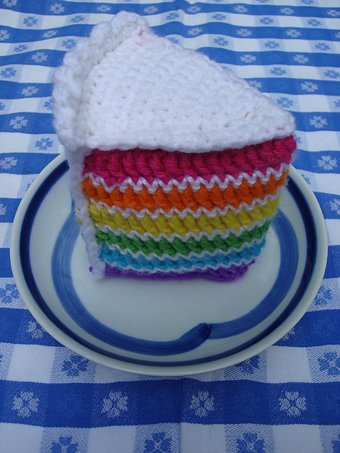 Ravelry: Rainbow Cake Slice pattern by Charlotte W.