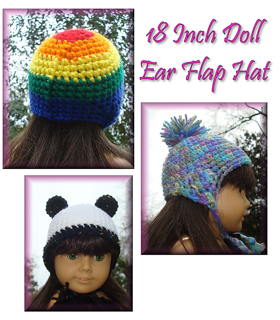 Ravelry: Doll Ear Flap Hat pattern by Charlotte W.