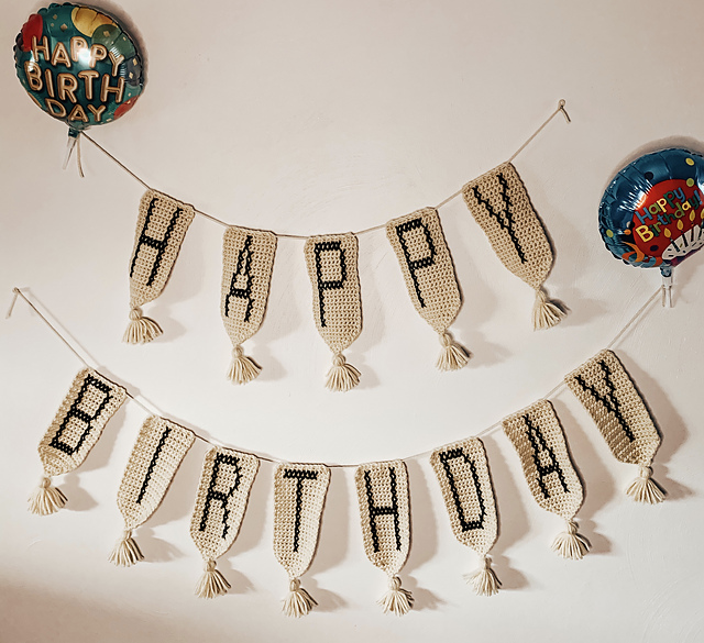 Ravelry: Happy Birthday Banner pattern by Katlyn Charlton