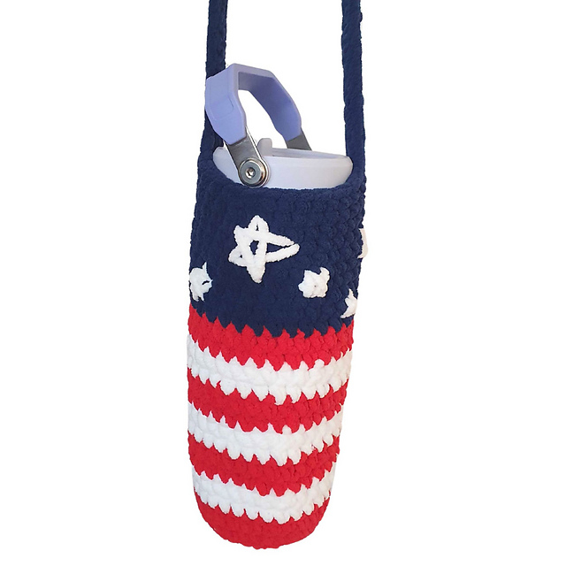 Ravelry: Patriotic Water Bottle Holder pattern by Okey Dokeys
