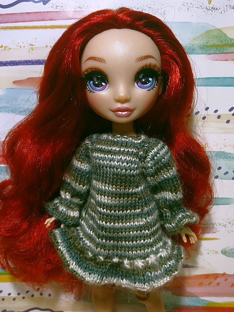 Ravelry: Romantic dress for Rainbow High doll pattern by Olga Tarnavska