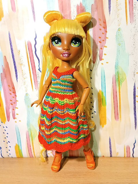 Ravelry: Summer dress for Rainbow High doll pattern by Olga Tarnavska