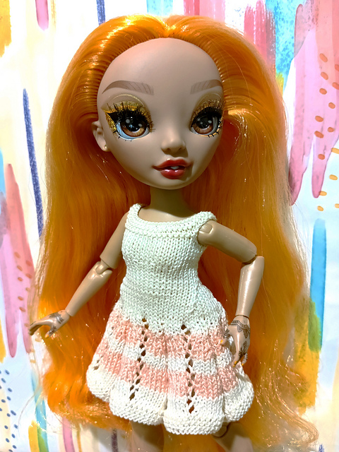 Ravelry: Ivory Cocktail dress for Rainbow High doll pattern by Olga Lutsik