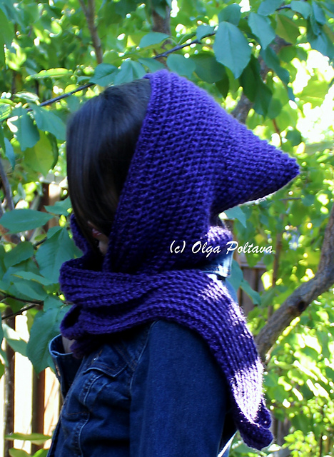 Ravelry: Easy Hooded Scarf pattern by Olga Poltava