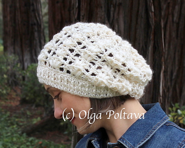 Ravelry: Soft and Lacy Slouch Hat pattern by Olga Poltava