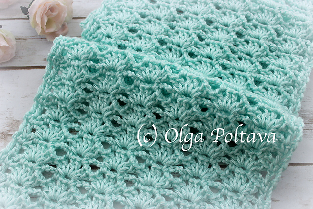 Ravelry: Lace Shells Scarf pattern by Olga Poltava