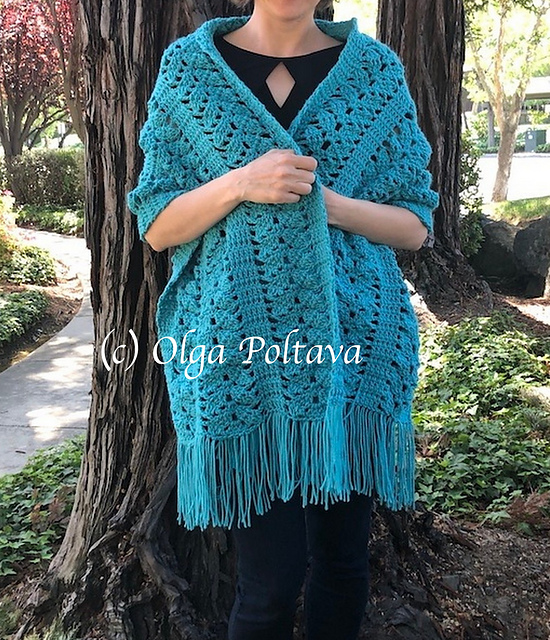 Ravelry: Cozy Lacy Shawl pattern by Olga Poltava