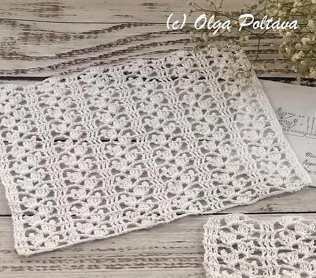 Ravelry: Pico Shells Lacy Stitch pattern by Olga Poltava