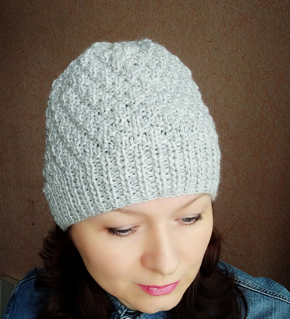 Ravelry: Hat "Silver Rhombs" pattern by Olga Stepanova