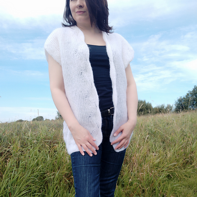Ravelry: Vest "Airy Rib" pattern by Olga Stepanova