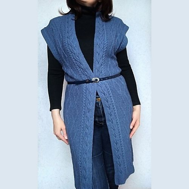 Ravelry: Vest "Lozengy And Cables" pattern by Olga Stepanova
