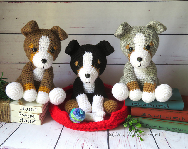 Ravelry: Australian Shepherd Dog with bed, bone and ball pattern by On ...