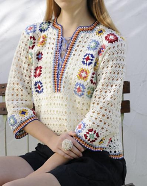 Ravelry: 1 - Colorful pullover pattern by Puppy (Daidoh International ...