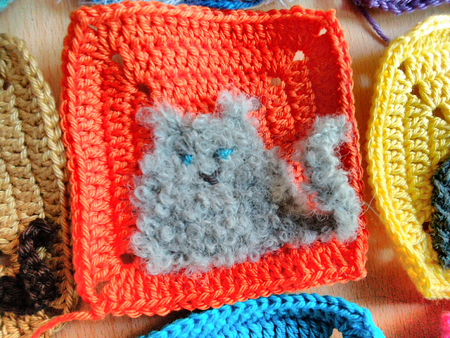 Ravelry: OndineStardust's Many Cats Square