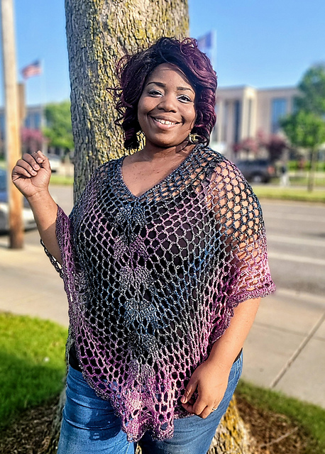 Ravelry: Spread Your Wings Poncho pattern by Creatively Created Crochet